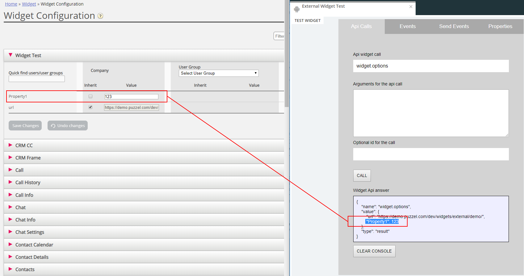 Widget and Widget API | Puzzel Help Centre